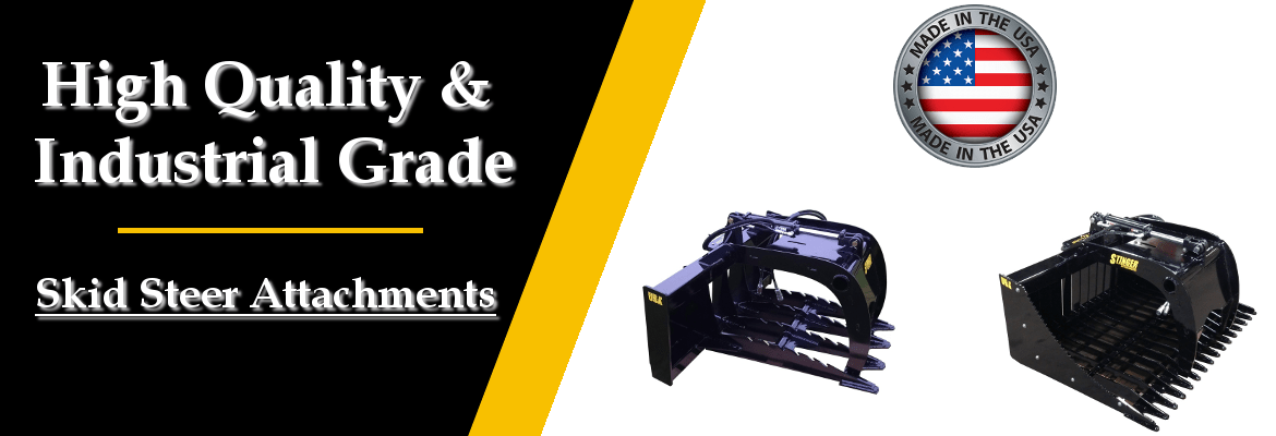 Skid Steer Attachments | Buckets, Grapples & More | Stinger Attachments